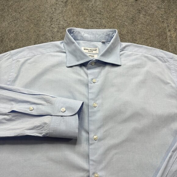 Spier & Mackay | Shirts | Spier Mackay Dress Shirt Men 7 Blue Solid ...